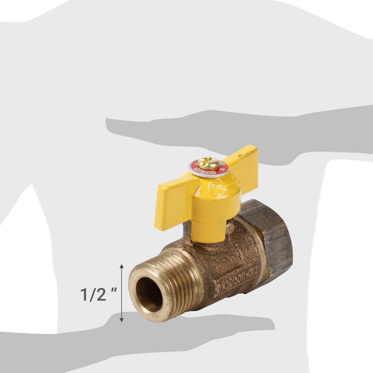 Llave de paso gas 1/2" HI-HE bronce | Sodimac - Falabella