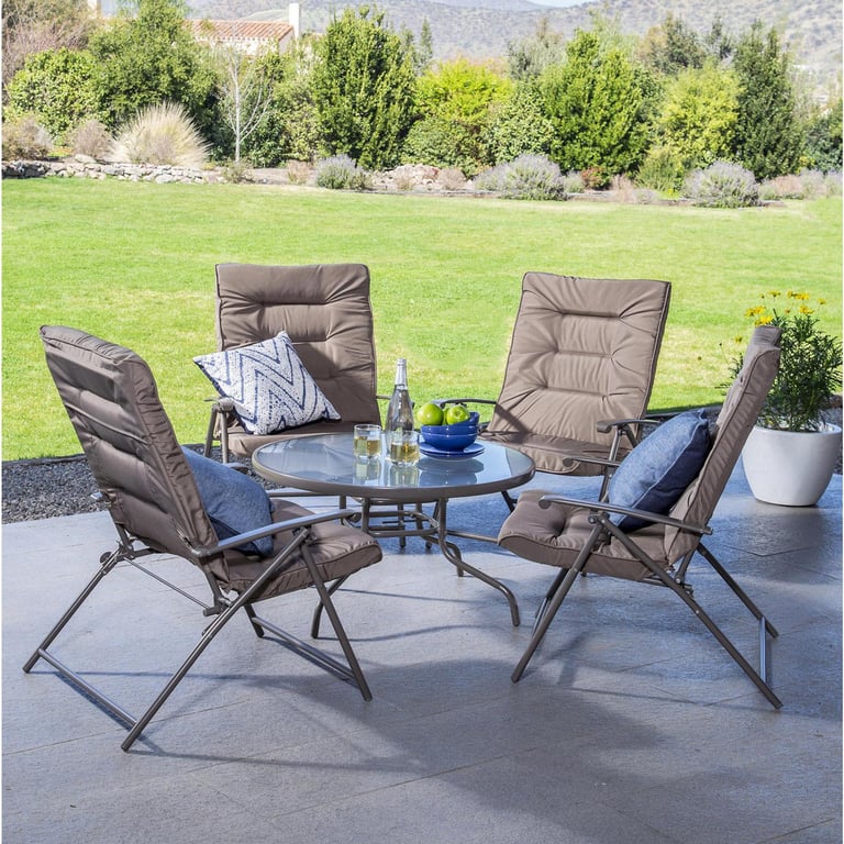 Juego de Balcón de Terraza Sao Paulo 4 Personas Taupe | Sodimac - Falabella