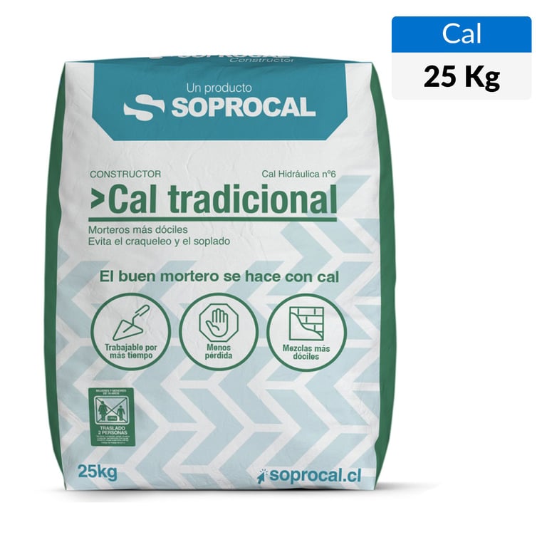 Cal para Morteros Hidráulica 25 kg Saco | Sodimac - Falabella
