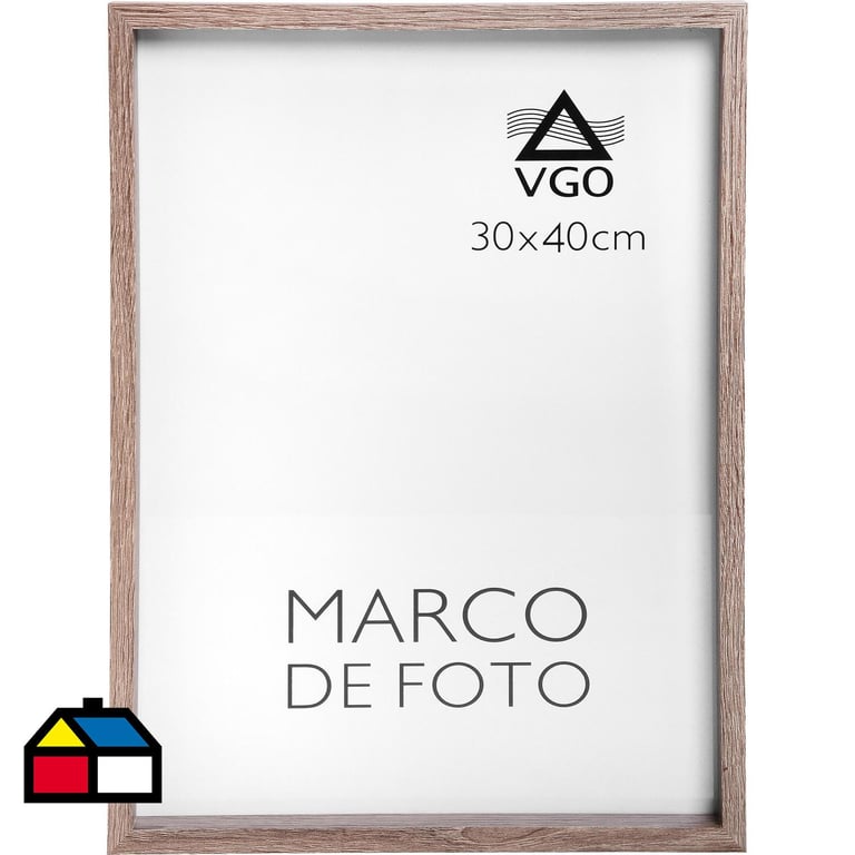 Marco de fotos 30x40 diseño madera | Sodimac Chile