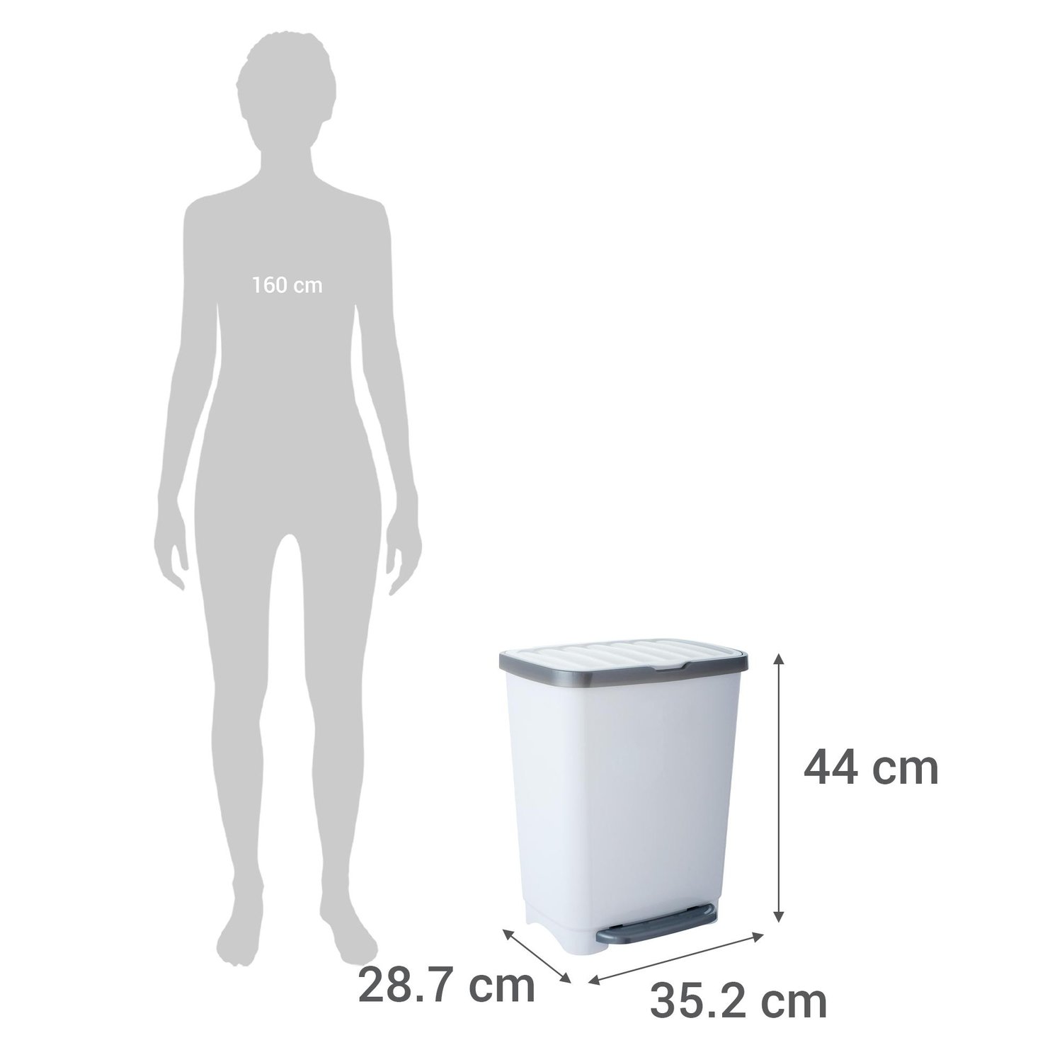 Basurero 25 Litros Plástico Blanco | Sodimac - Falabella