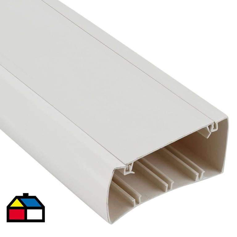 Canaleta 100x50 mm 2 metros blanca | Sodimac Chile
