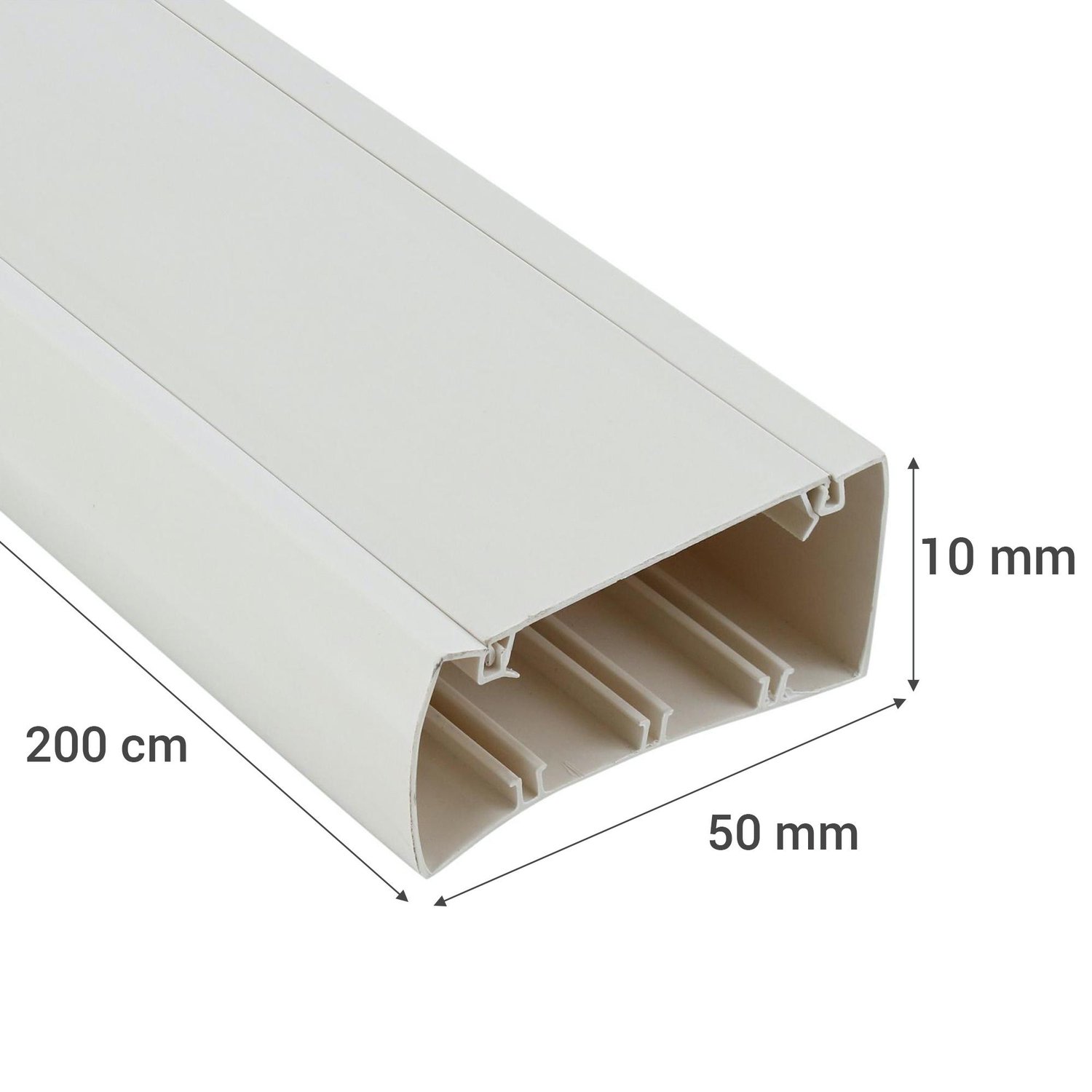 Canaleta 100x50 mm 2 metros blanca | Sodimac Chile