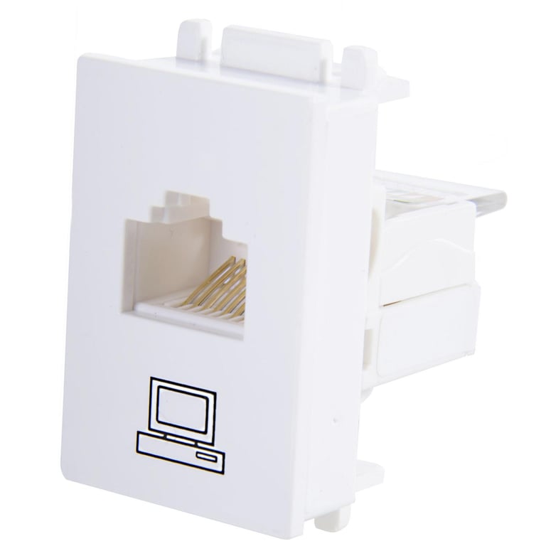 Módulo toma telefónica RJ45 10 A blanco | Sodimac - Falabella