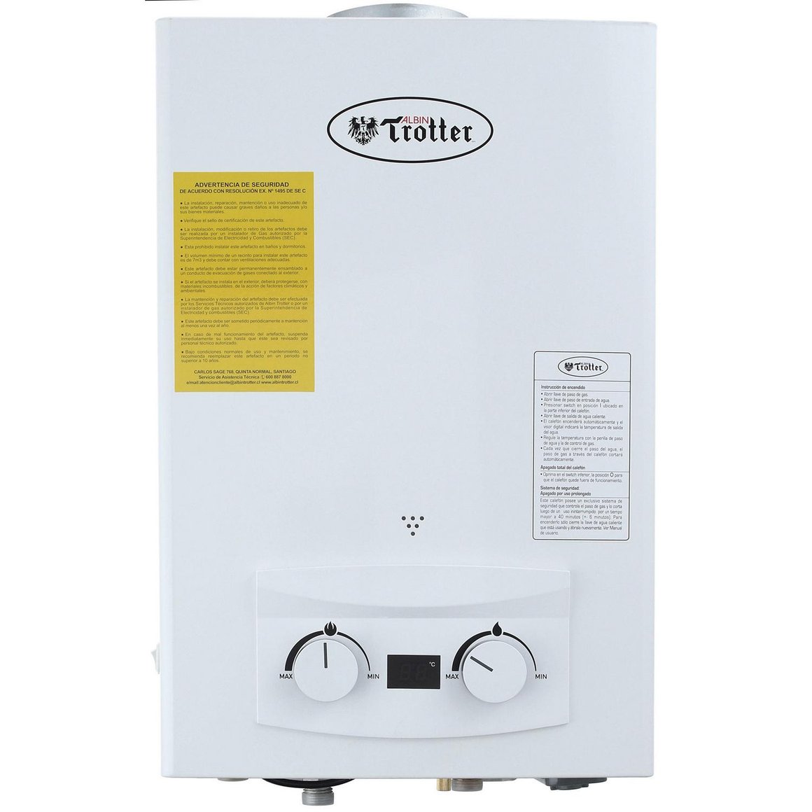 Calefont Gas Licuado 5 Litros Tiro Natural Ionizado | Sodimac - Falabella