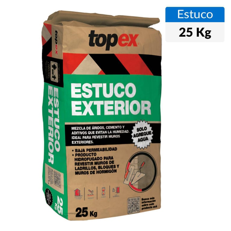 Topex estuco exterior 25 kg | Sodimac - Falabella