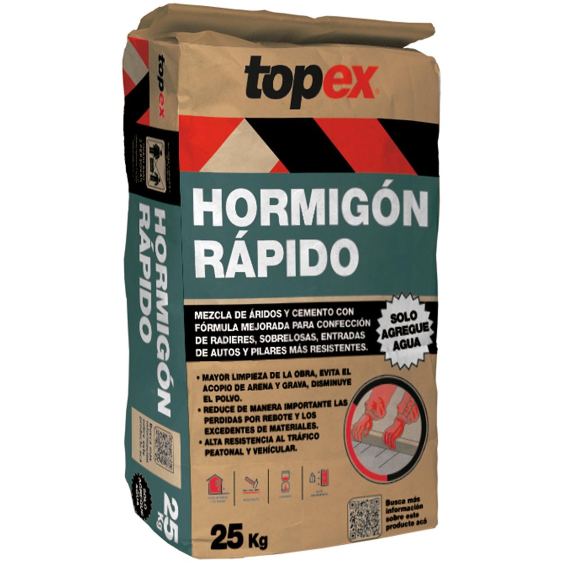 Topex hormigón rápido 25 kg | Sodimac - Falabella