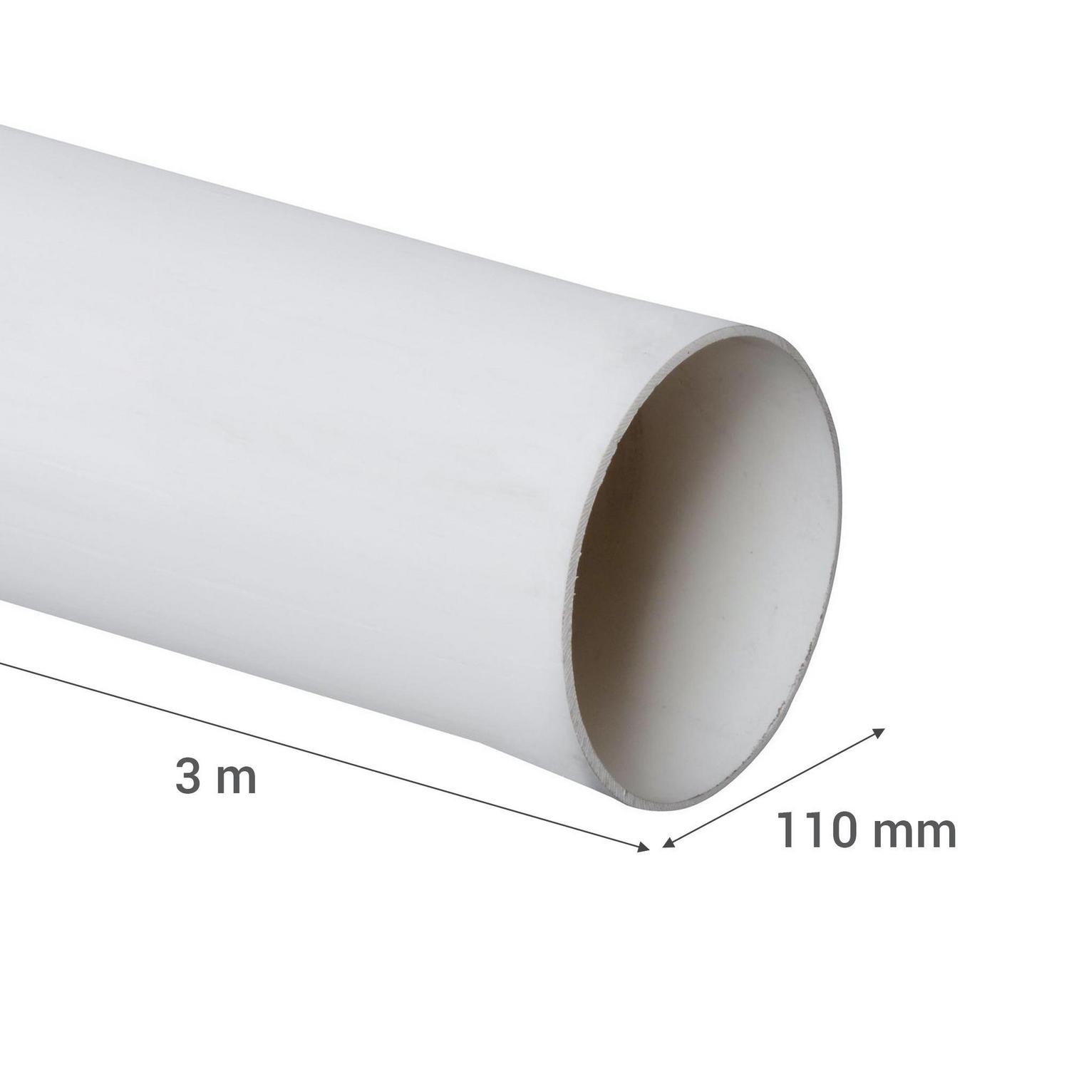 Tubo con Goma Blanco PVC Agua 110 mmx3 m | Sodimac - Falabella