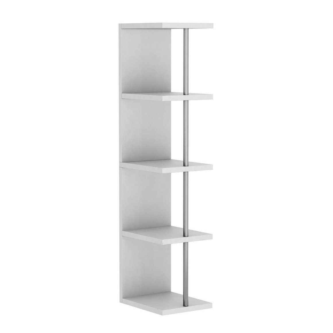 Estante MDF 5 Nivel(es) 37.5x139x30 cm Blanco/Cromo | Sodimac - Falabella