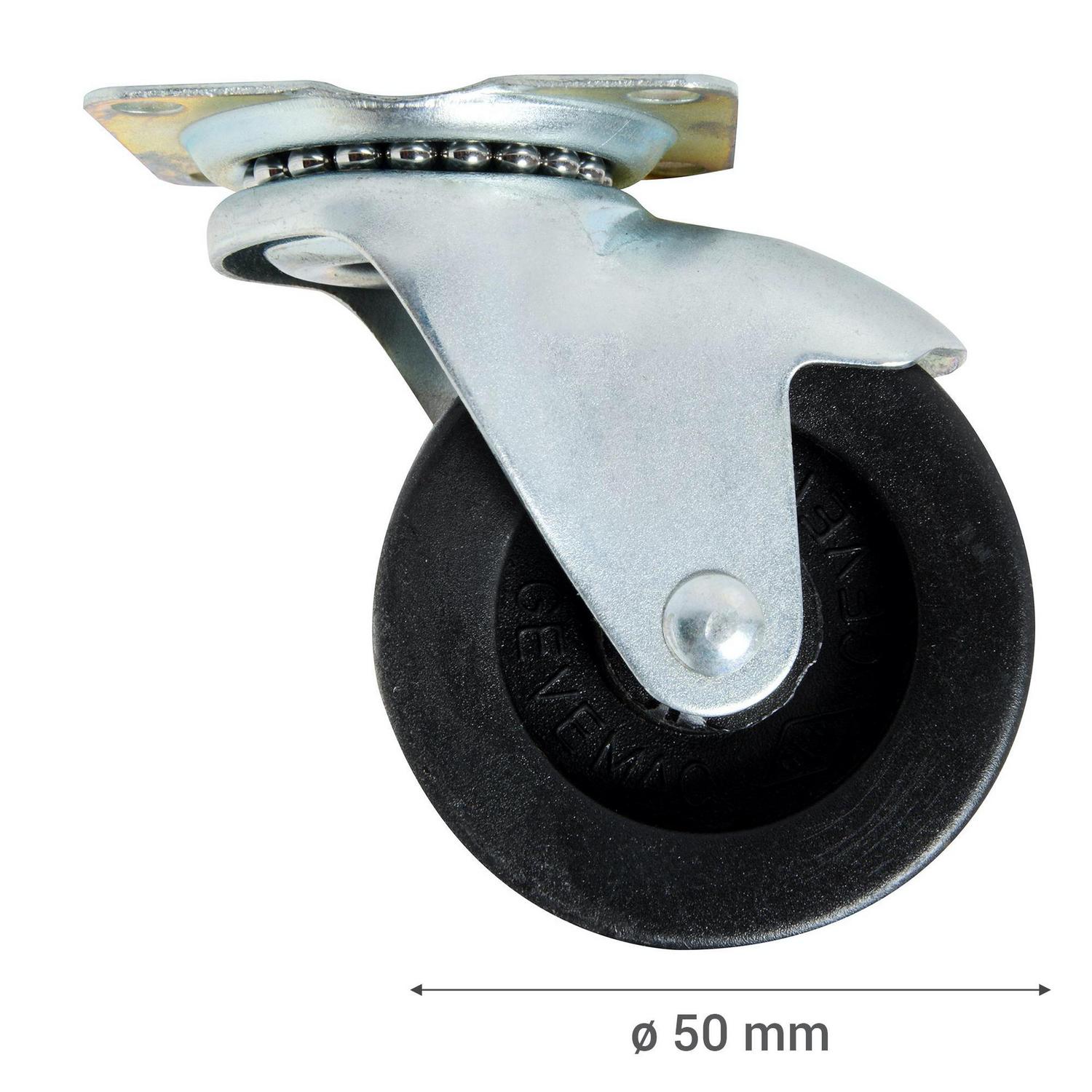 Rueda con placa giratoria para mueble 50 mm | Sodimac - Falabella