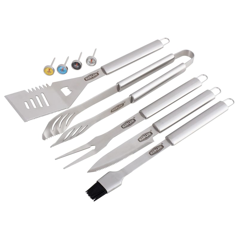 Kit de herramientas para asado 5 piezas con 4 termómetros | Sodimac ...