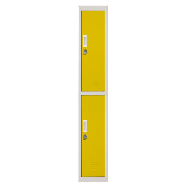 Locker con Portacandado 2 Puerta(s) 2 Repisa(s) 50xx29 cm Amarillo ...