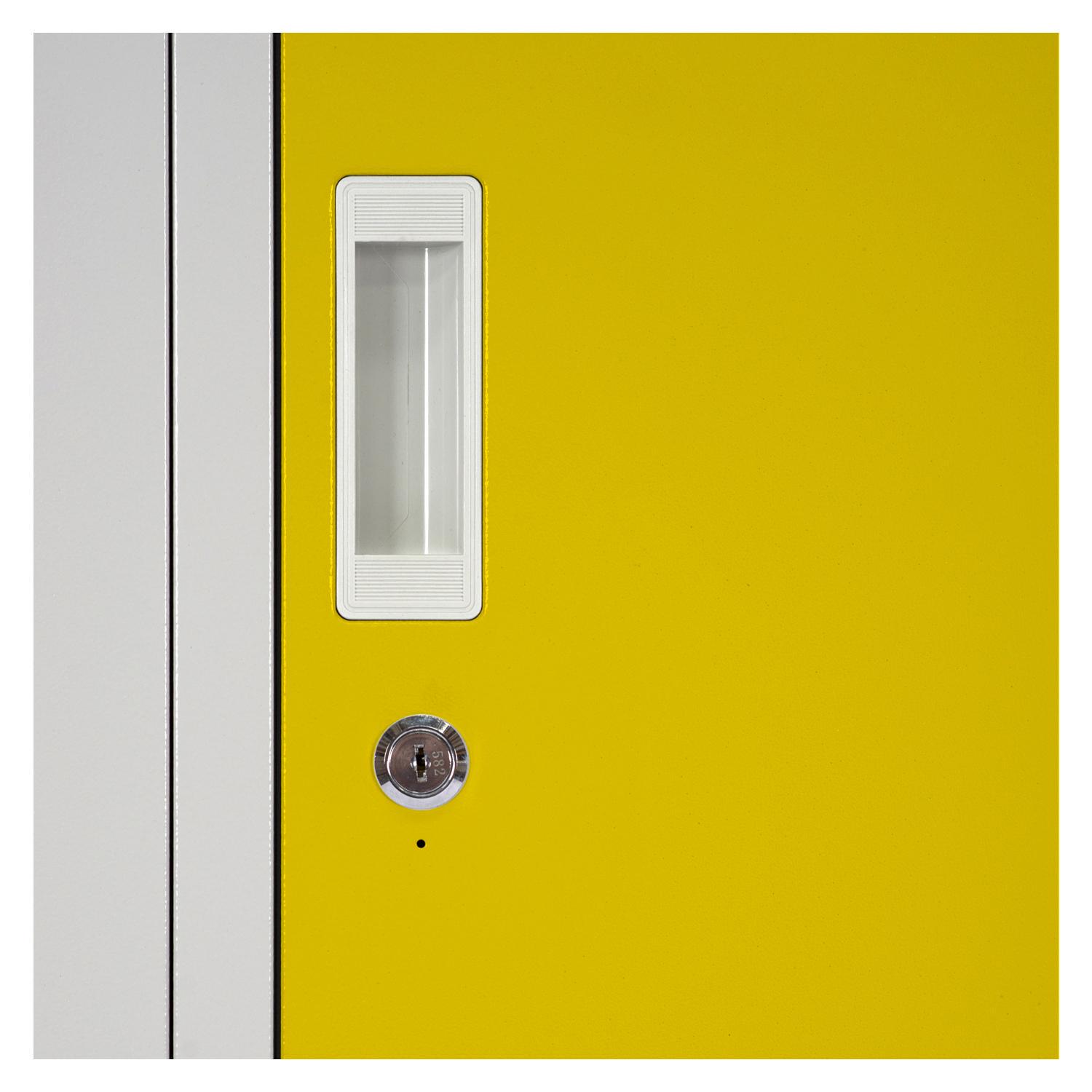 Locker Acero con Llave 4 Puerta(s) 4 Repisa(s) 50xx57 cm Amarillo ...