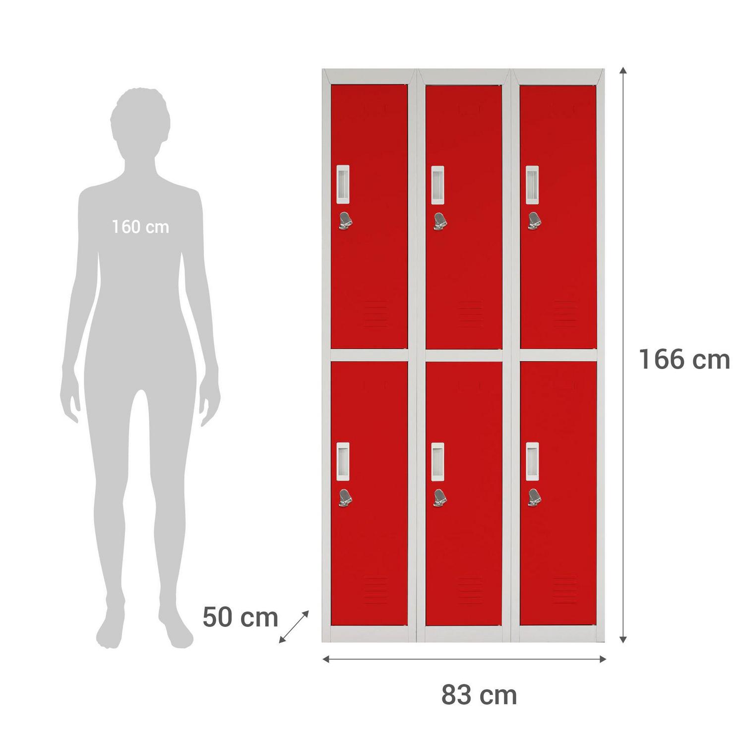 Locker Acero con Llave 9 Puerta(s) 6 Repisa(s) 50xx83 cm Amarillo ...
