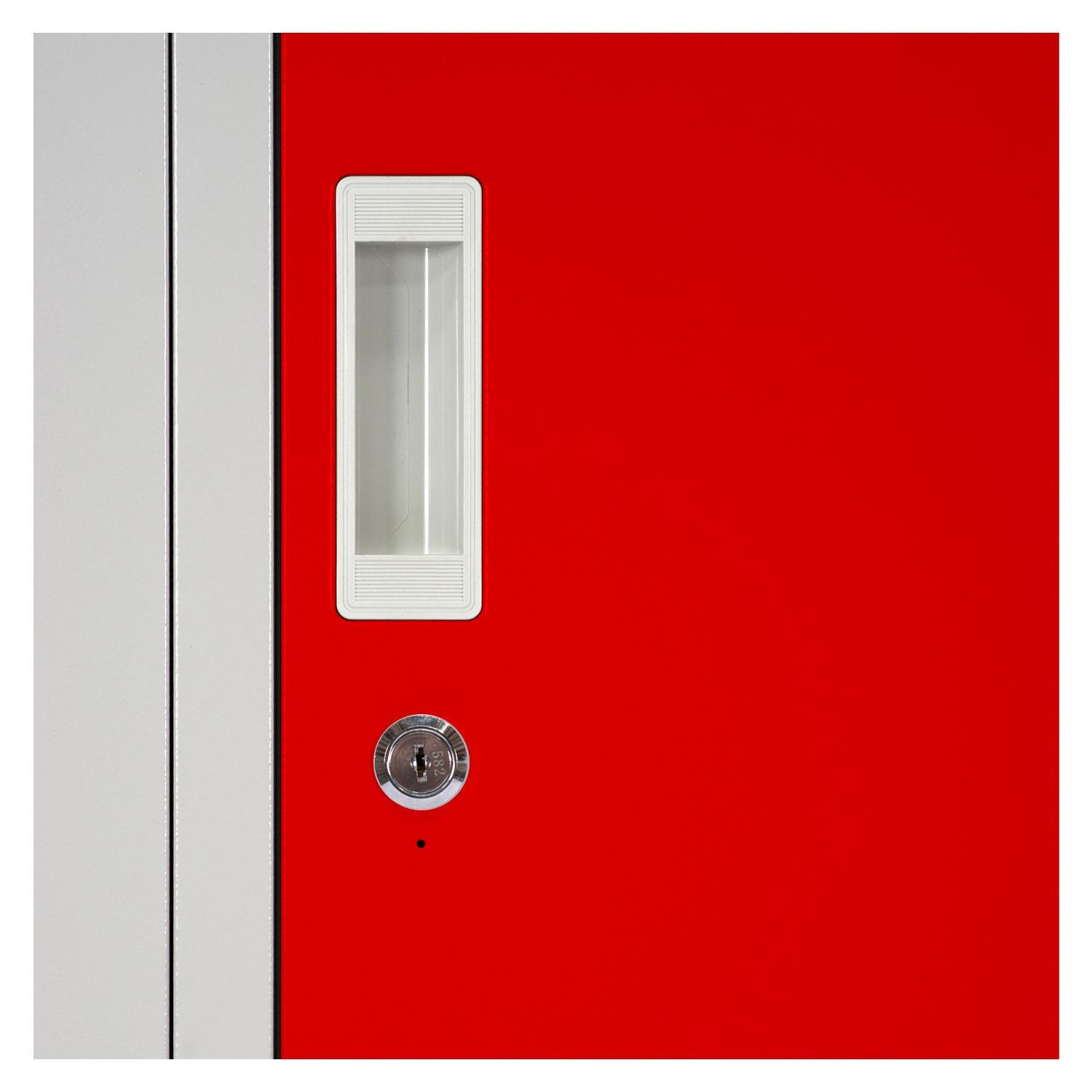 Locker Acero con Llave 10 Puerta(s) 10 Repisa(s) 50xx140 cm Rojo ...