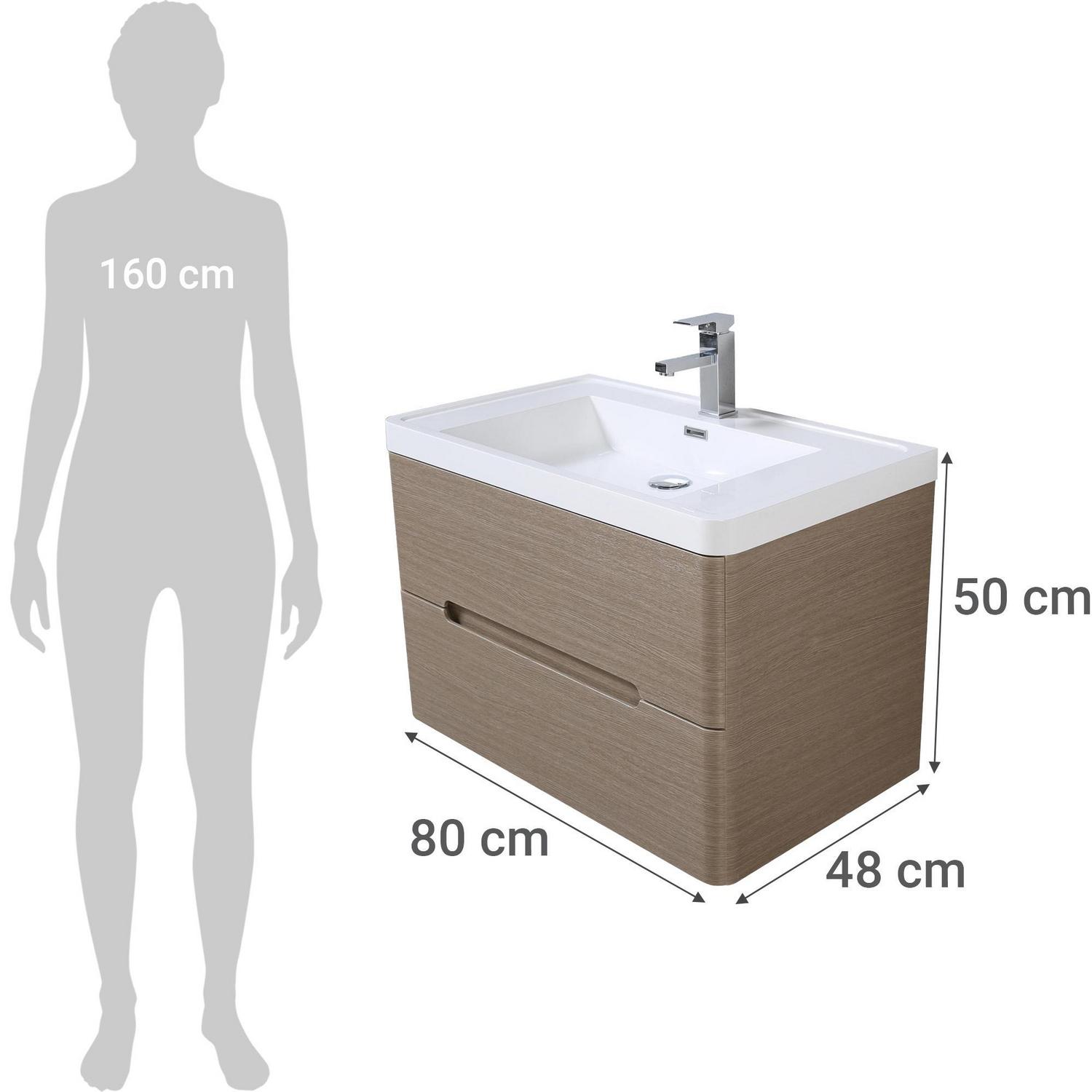 Kit mueble vanitorio 80 cm taupe | Sodimac - Falabella