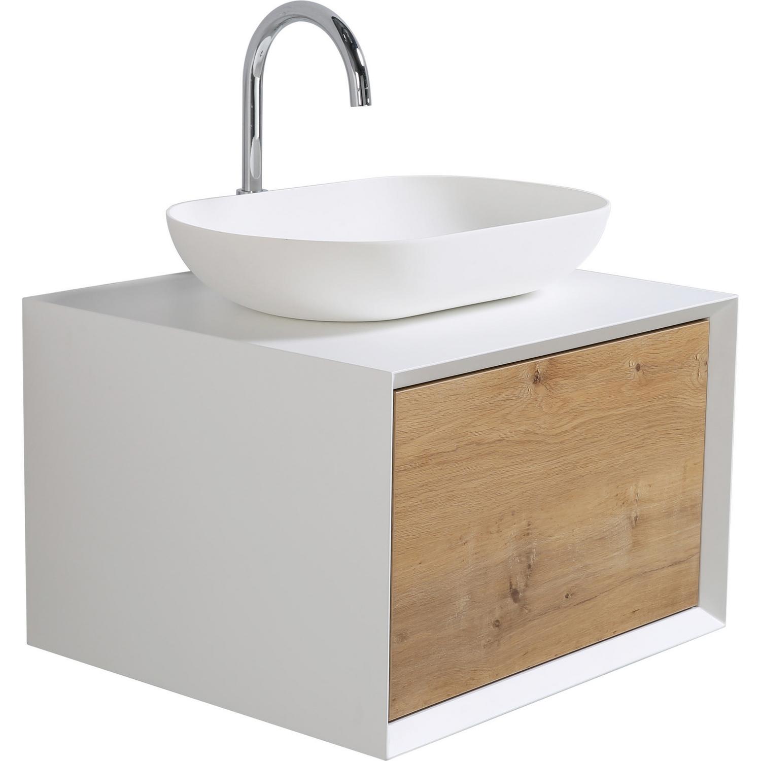 Mueble vanitorio 60 cm blanco- madera | Sodimac - Falabella