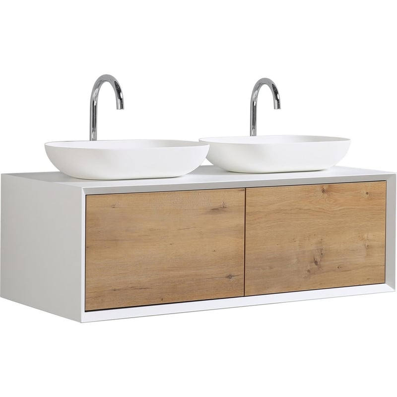 Mueble vanitorio doble 1,2 m blanco madera | Sodimac - Falabella