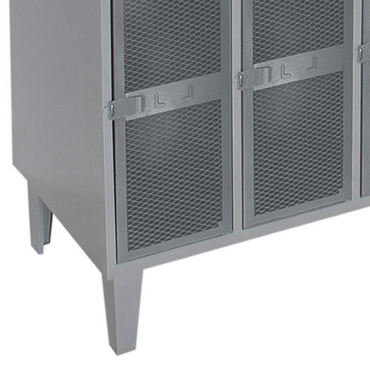 Locker Puerta Malla y Techo Inclinado 5 Cuerpos 10 Puerta(s) 137x190x50 ...