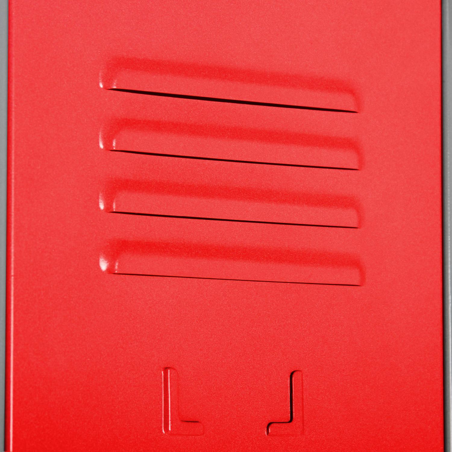 Locker Metálico 5 Cuerpos 10 Puerta(s) 137x170x50 cm Gris/Rojo ...