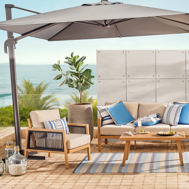 Quitasol Lateral Metal 3x2.58 metros Natural | Sodimac - Falabella