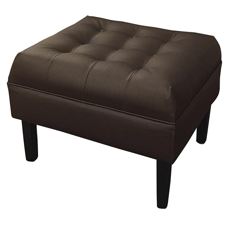 Pouf wood capitone p.u. chocolate | Sodimac Chile