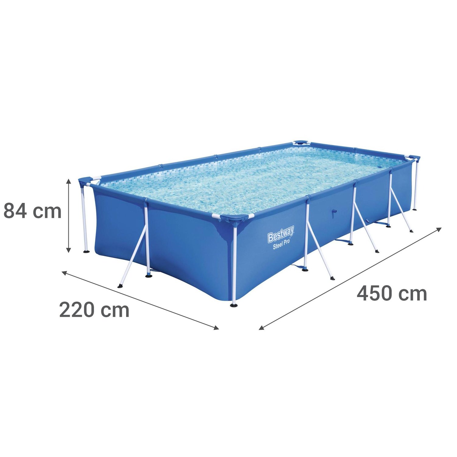 Piscina Estructura Rectangular 4,5x2,2x0,84 mt | Sodimac - Falabella