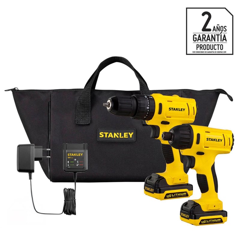 Kit inalámbrico 12V taladro percutor 10 mm + atornillador de impacto ...