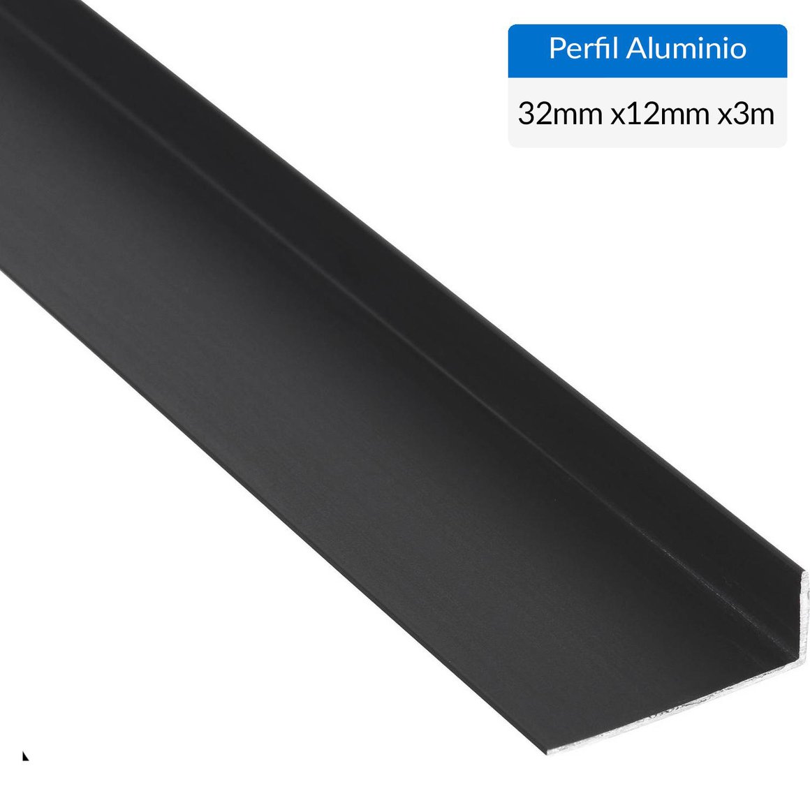 Ángulo Negro Aluminio 32x12x1 mm 3 m | Sodimac - Falabella