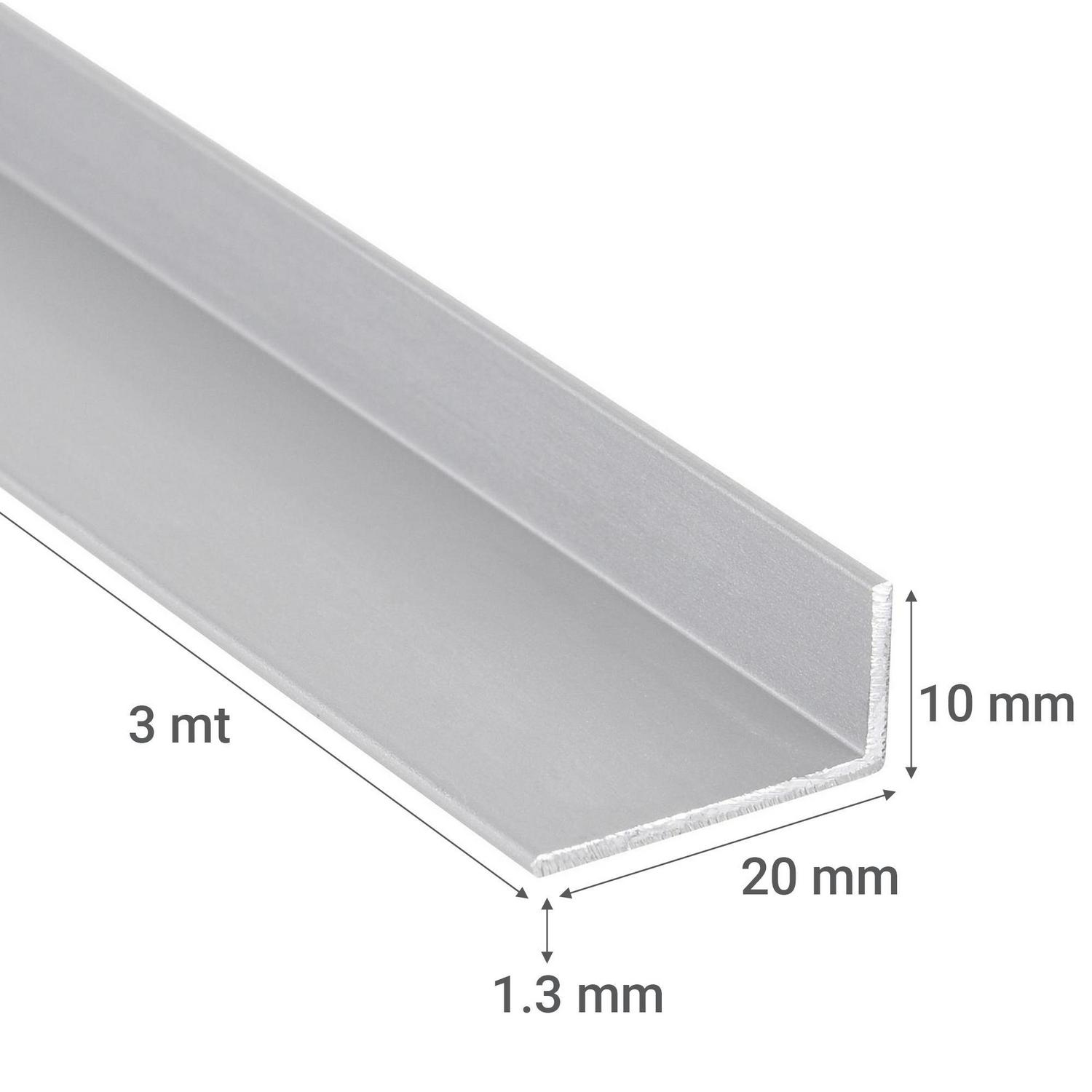 Ángulo Gris Aluminio 20x10x1,3 mm 3 m | Sodimac - Falabella