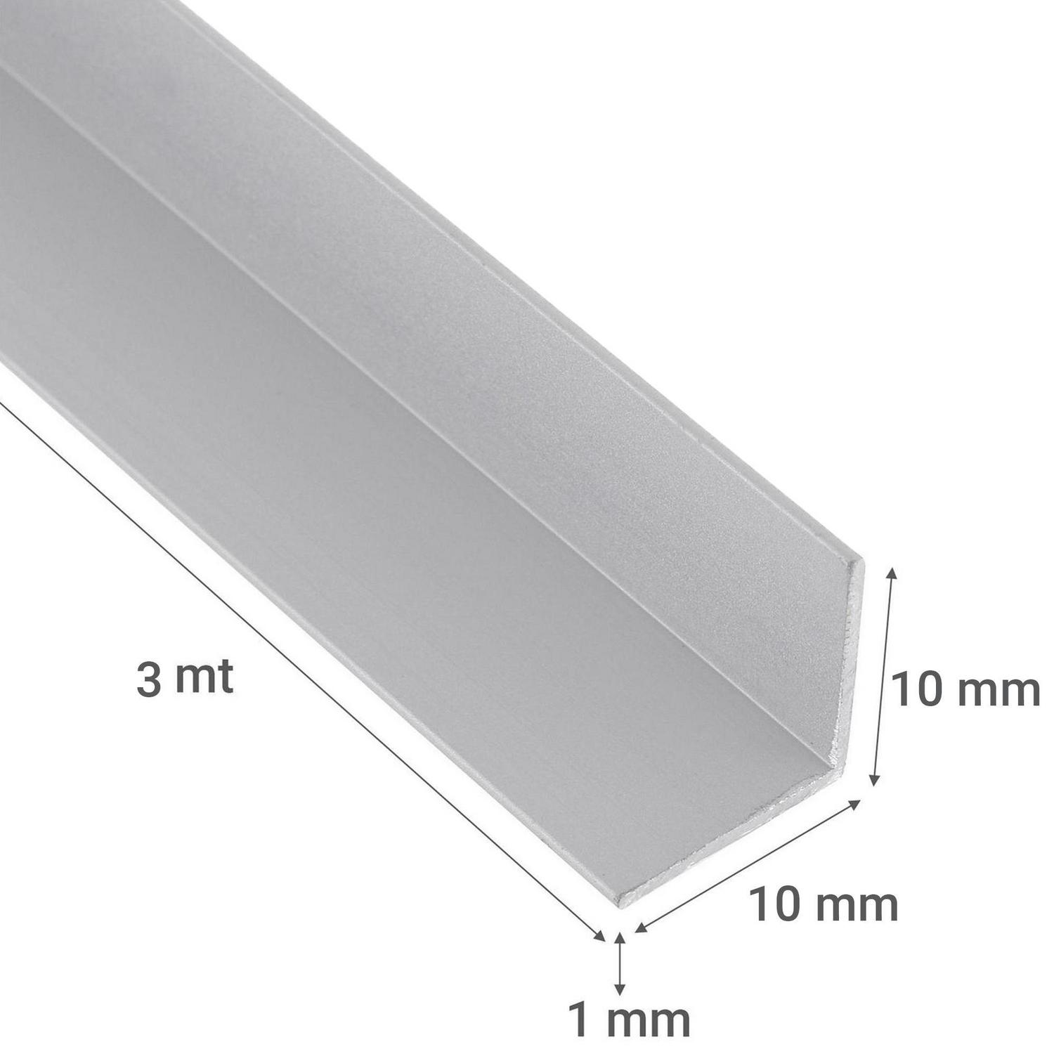 Ángulo Gris Aluminio 10x10x1 mm 3 m | Sodimac - Falabella