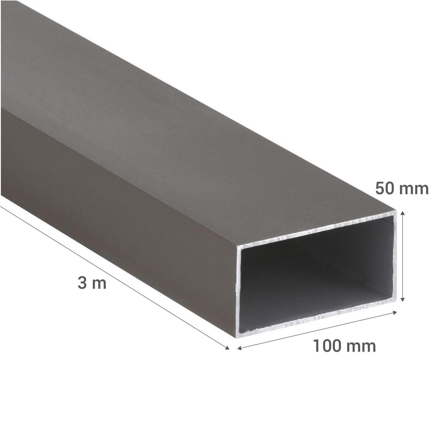 Perfil Tubular Gris Aluminio 100x50x1,5 mm 3 m | Sodimac - Falabella