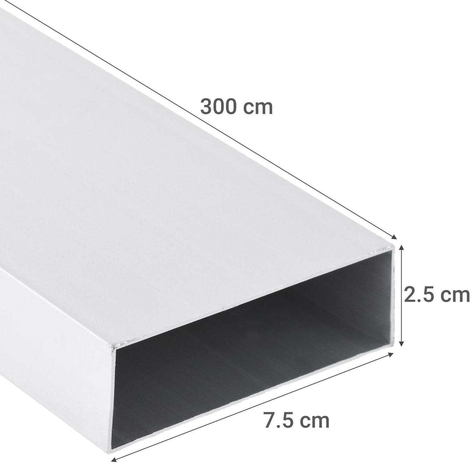 Perfil Rectangular Blanco Aluminio 75x25x1 mm 3 m | Sodimac - Falabella