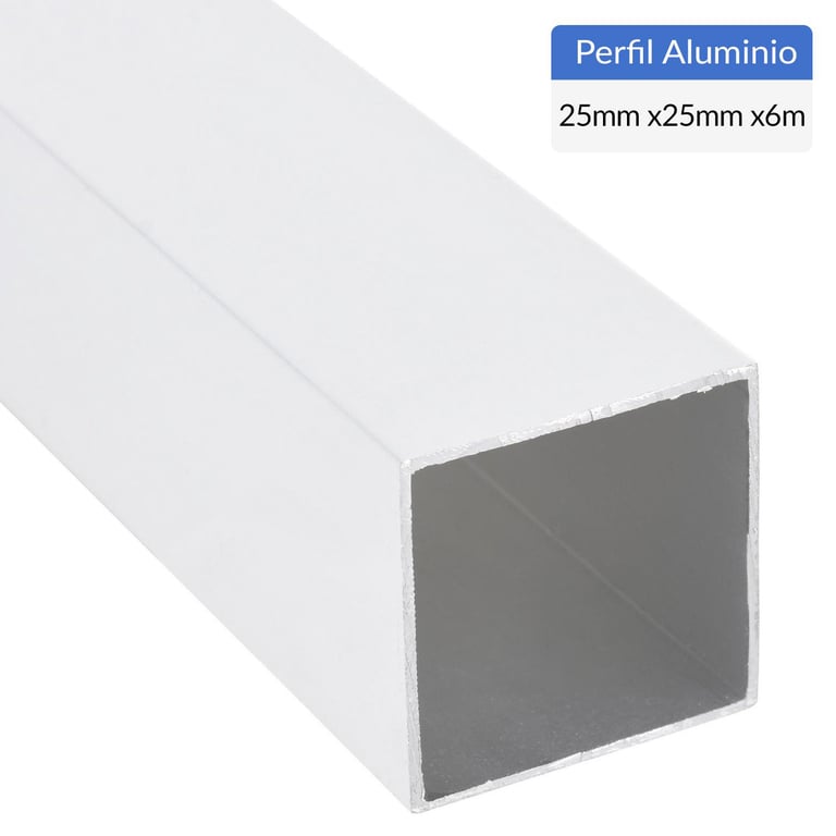 Perfil Tubular Blanco Aluminio 25x25x1 mm 6 m | Sodimac - Falabella