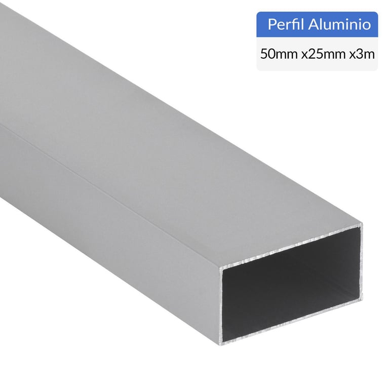 Perfil Tubular Gris Aluminio 50x25x1,2 mm 3 m | Sodimac - Falabella