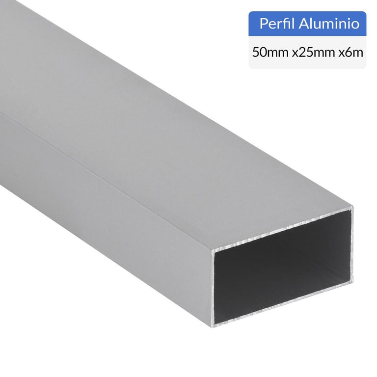 Perfil Tubular Gris Aluminio 50x25x1,2 mm 6 m | Sodimac - Falabella