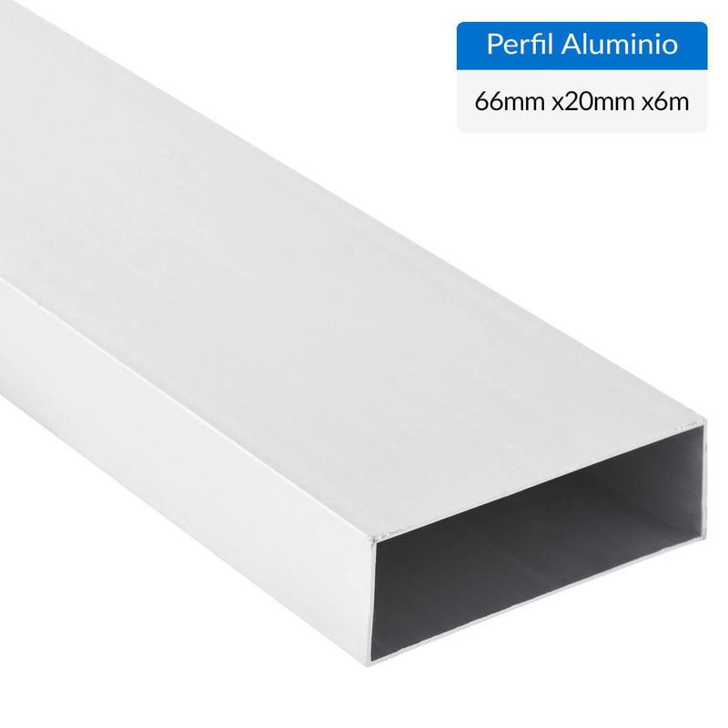 Perfil Tubular Blanco Aluminio 66x20x1 mm 6 m | Sodimac - Falabella