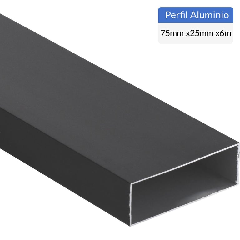 Perfil Tubular Negro Aluminio 75x25x1 mm 6 m | Sodimac - Falabella
