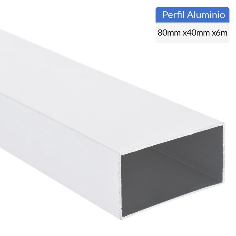 Perfil Tubular Blanco Aluminio 40x80x1,2 mm 6 m | Sodimac - Falabella