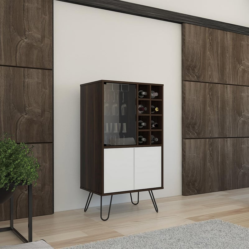 Bar 109x60x41 cm habano/blanco | Sodimac - Falabella