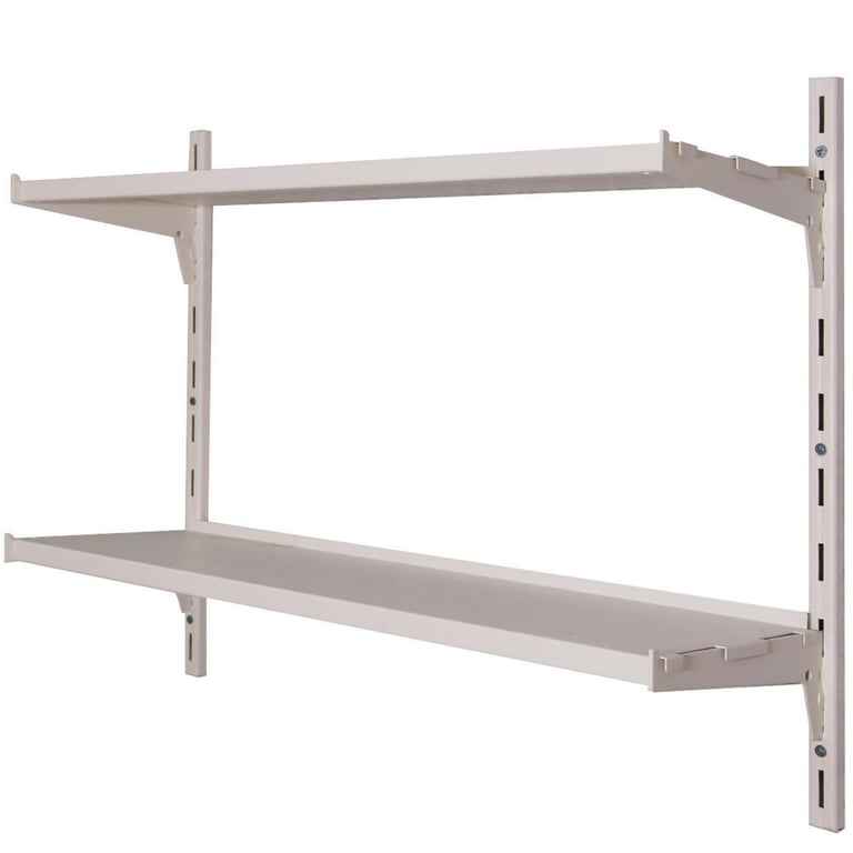 Kit Repisa Graduable Metal 2 Nivel(es) 60x3.3x20 cm Blanco | Sodimac ...