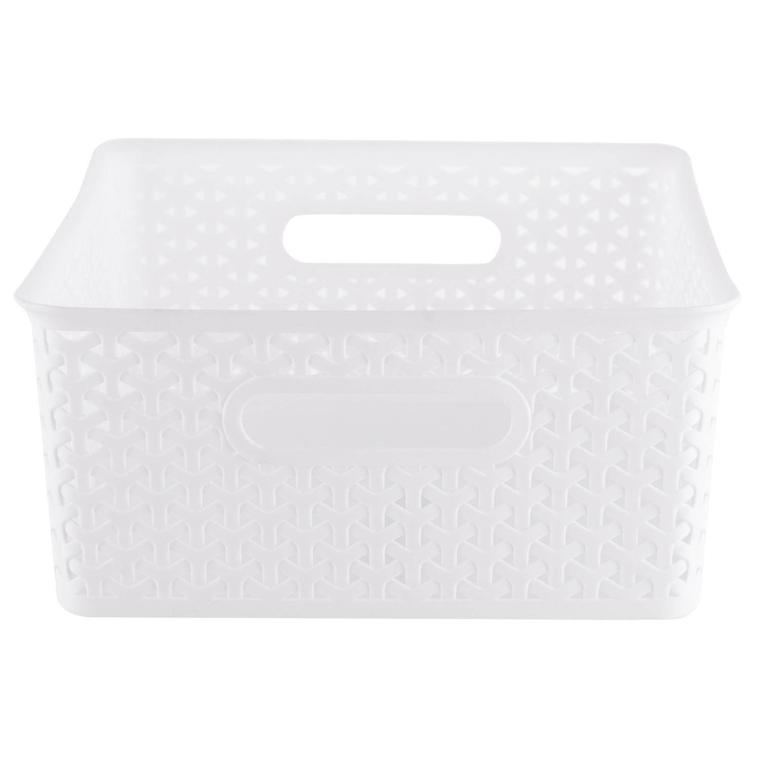 Canasto Ratán 30x13.5x35.5 cm 14 l Blanco | Sodimac - Falabella