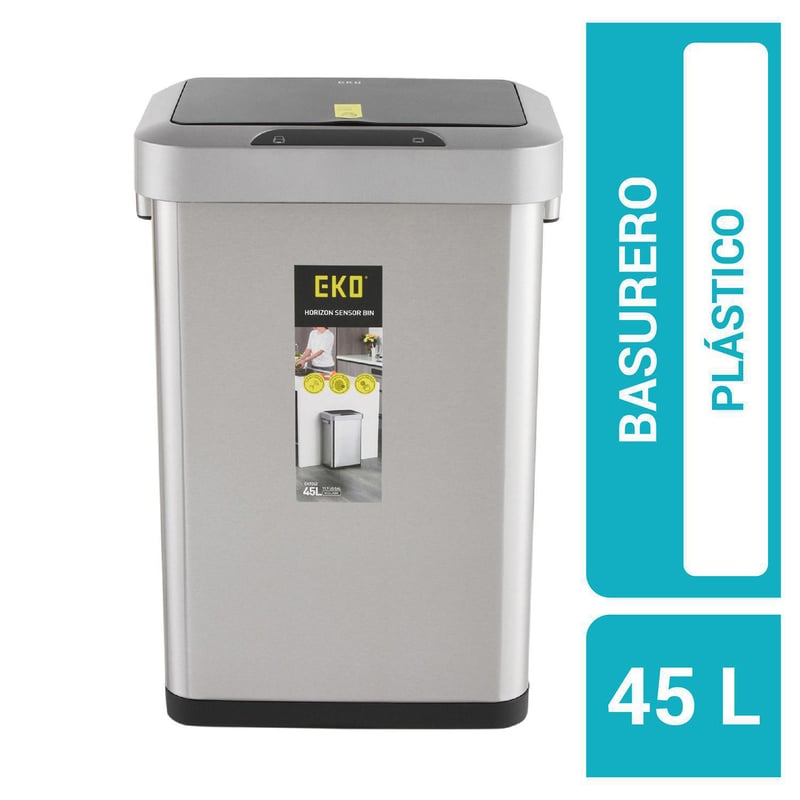 Papelero 45 Litros Plástico Gris | Sodimac - Falabella
