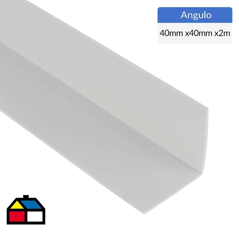 Angulo pvc blanco mate 40x40 2 mt | Sodimac Chile