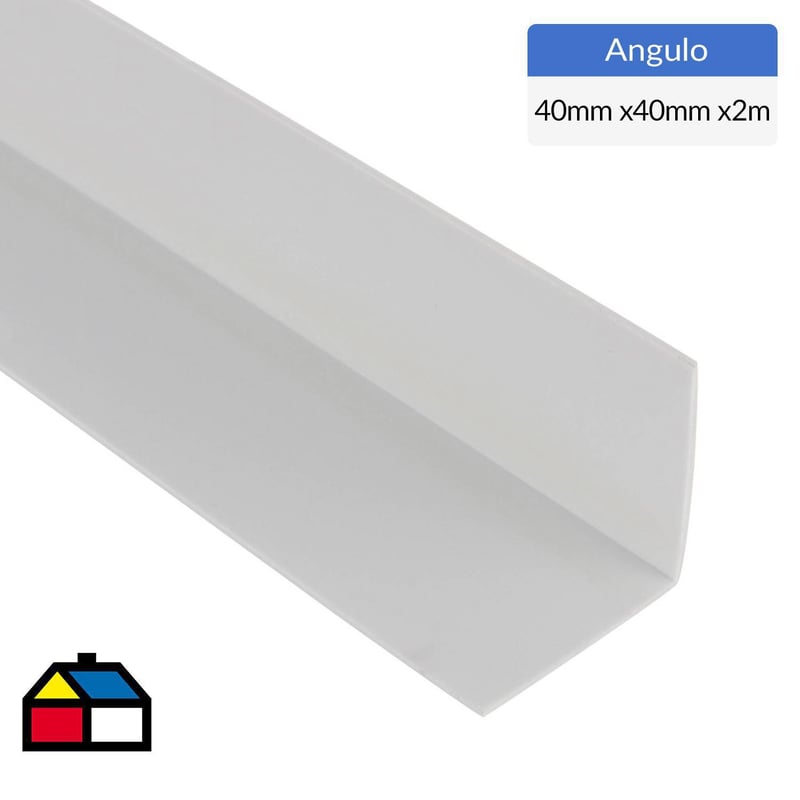 Angulo pvc blanco mate 40x40 2 mt | Sodimac - Falabella