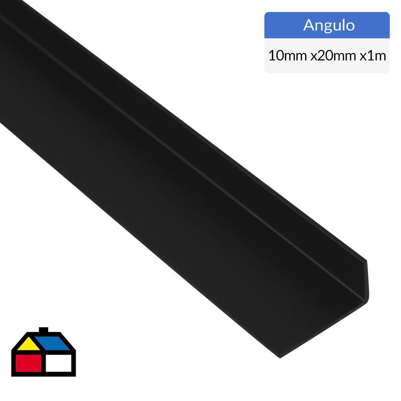 Angulo pvc negro mate 20x10 1 mt | Sodimac - Falabella