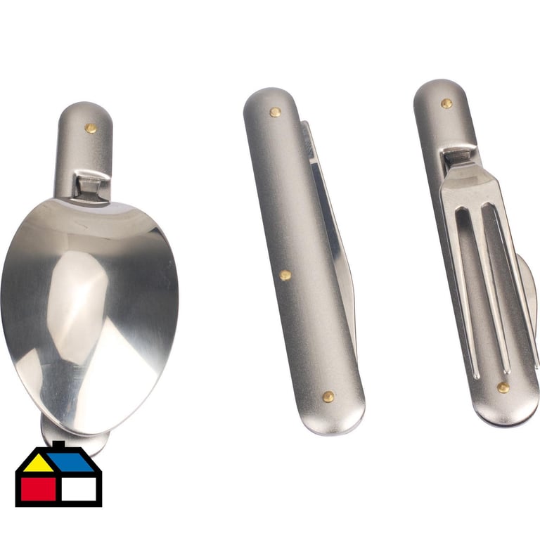 Set de Cubiertos Picnic Acero Inoxidable Plateado | Sodimac - Falabella