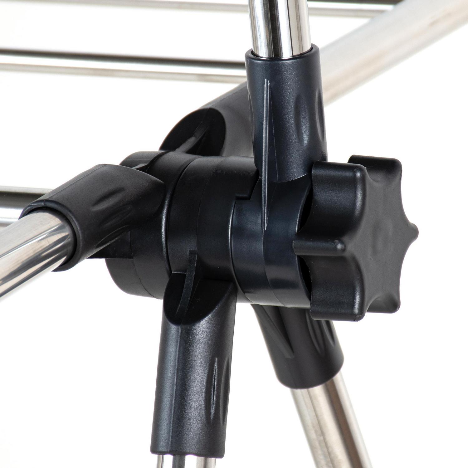 Tendedero de Ropa con Colgador Vertical Plegable Acero 156x61x200 cm ...