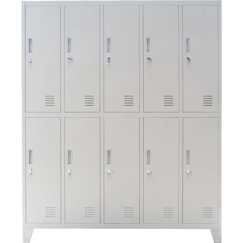 Locker con Portacandado 10 Puerta(s) 136x170x45 cm Gris Perla | Sodimac ...