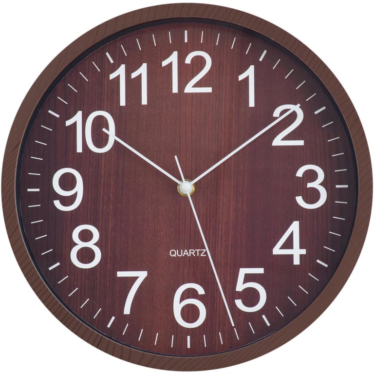 Reloj wooden 29x29cm oscuro | Sodimac - Falabella